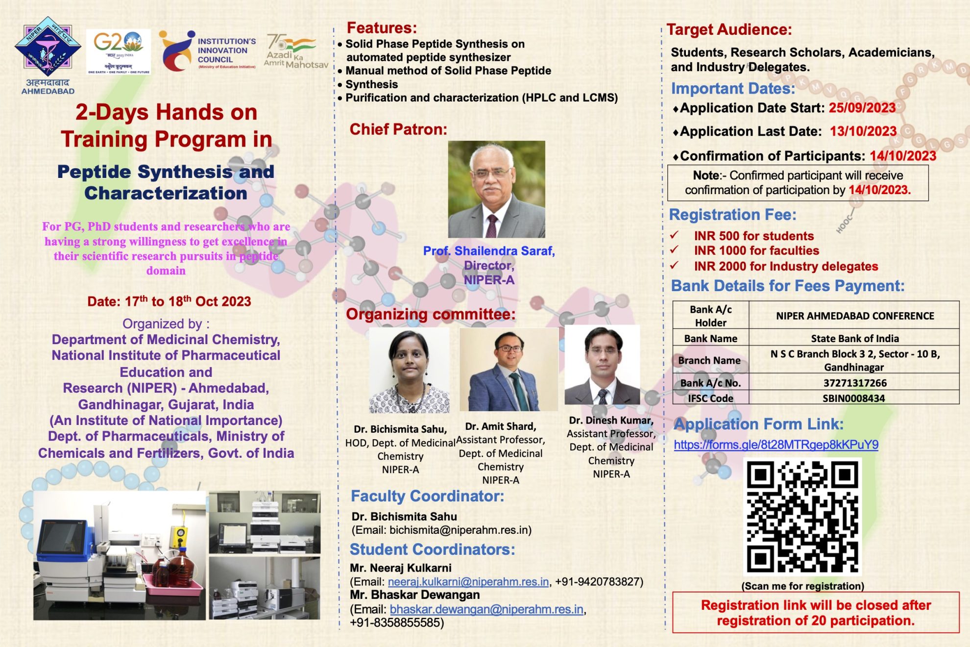2-Days Hands on Training Program in Peptide Synthesis and ...